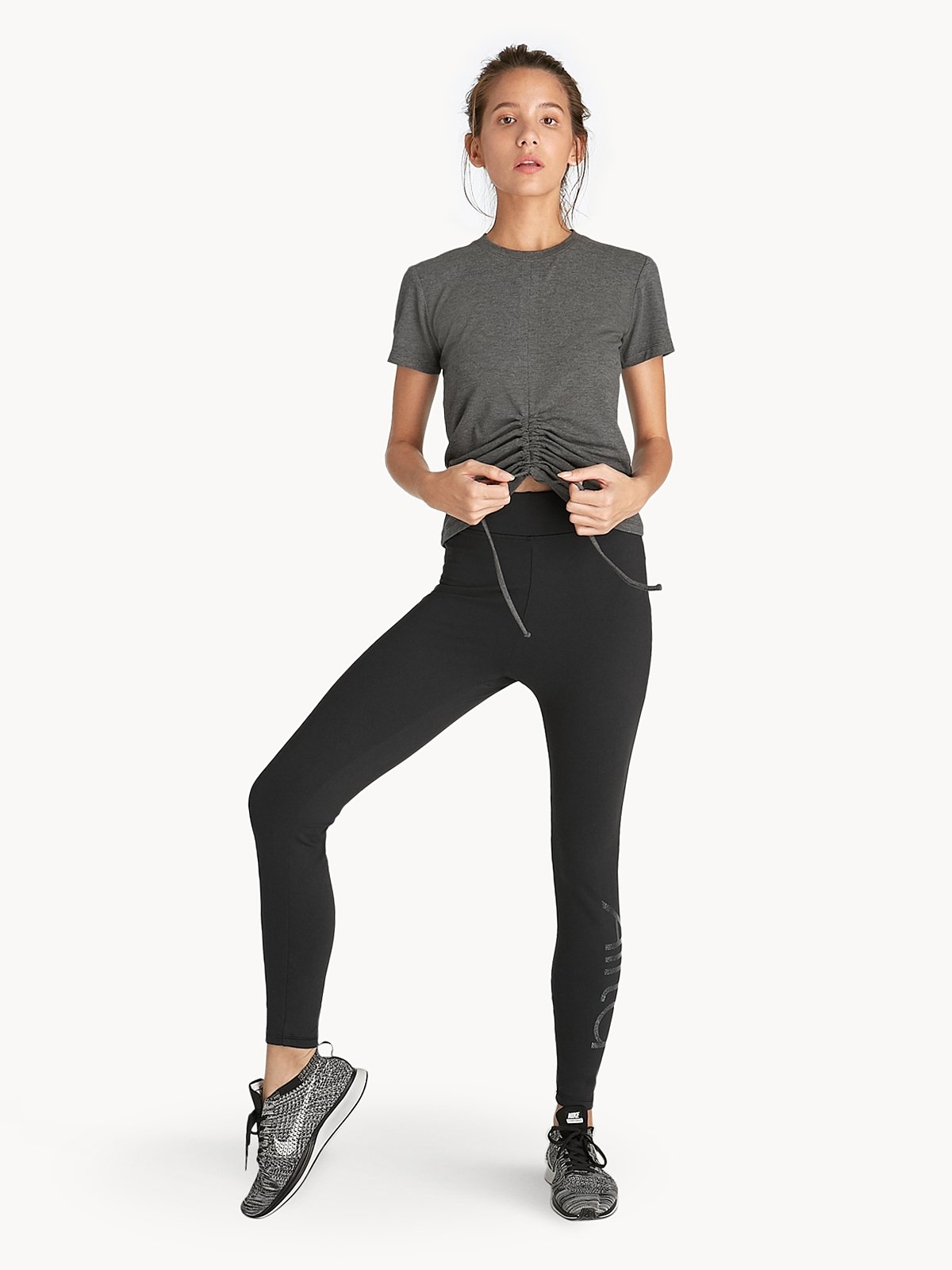 Zeal Front Ruched Tee - Pomelo Fashion