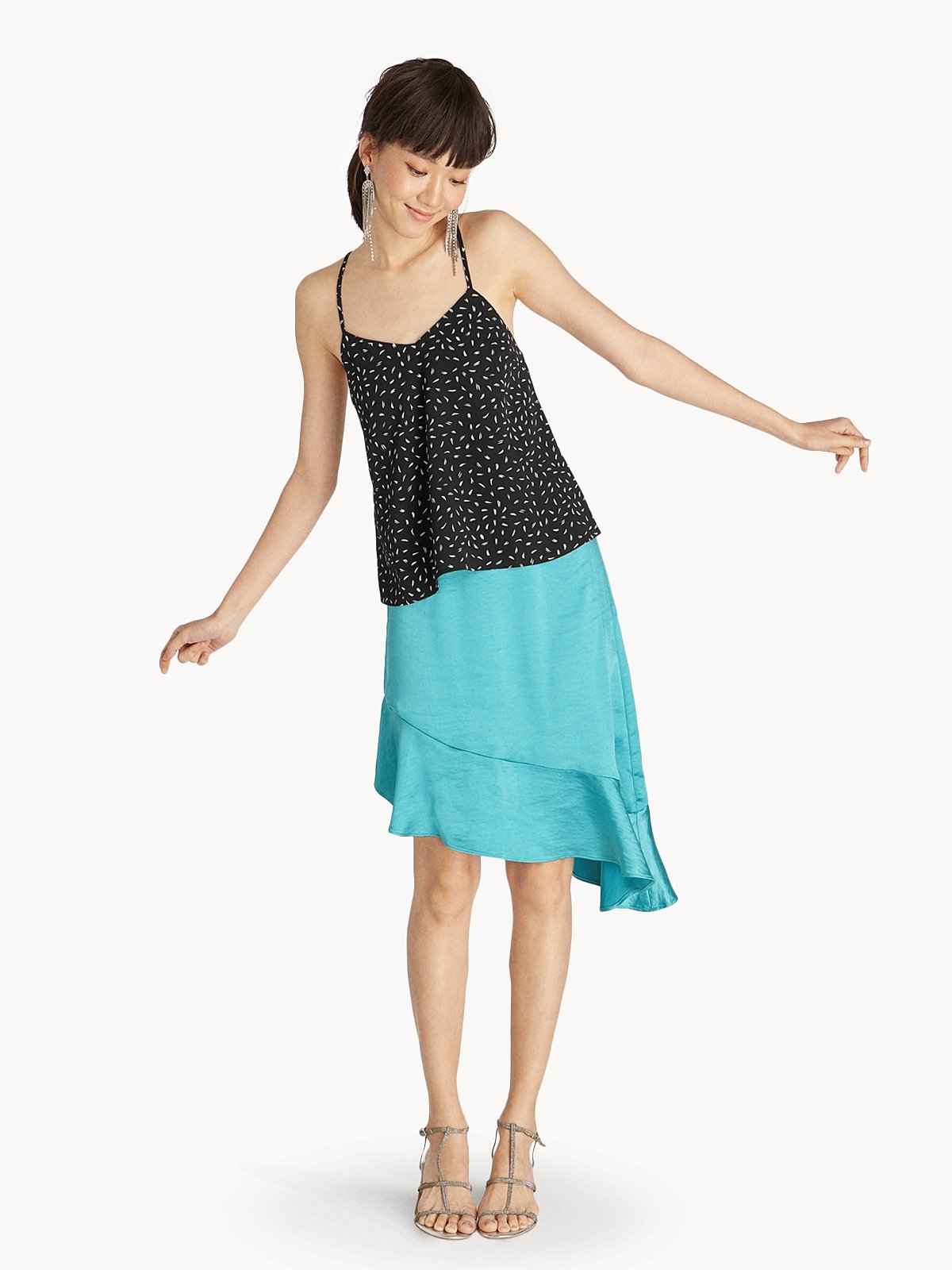 Cross Back Strap Tank - Black - Pomelo Fashion