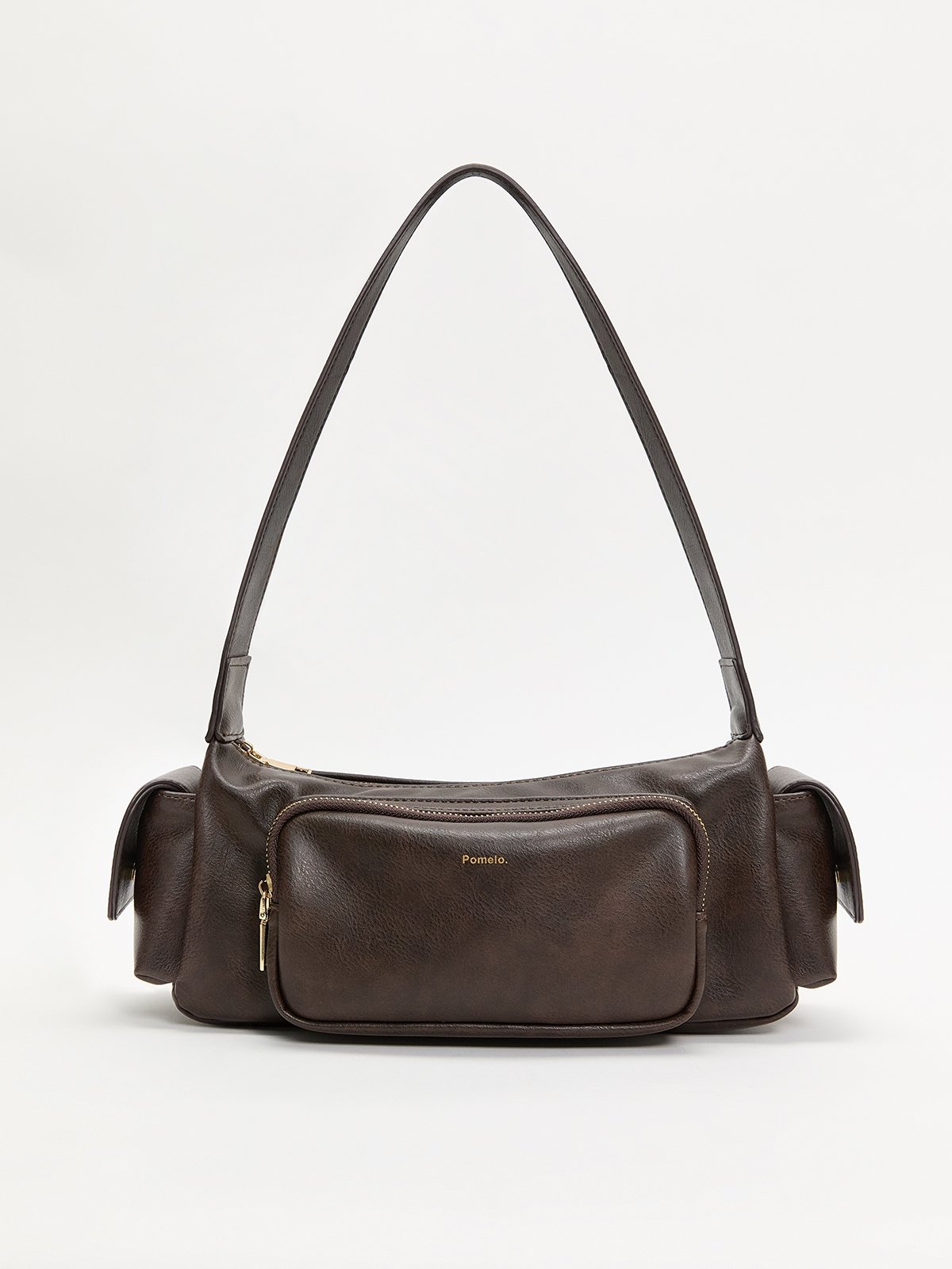 Cargo Shoulder Bag - Deep Brown - Pomelo Fashion