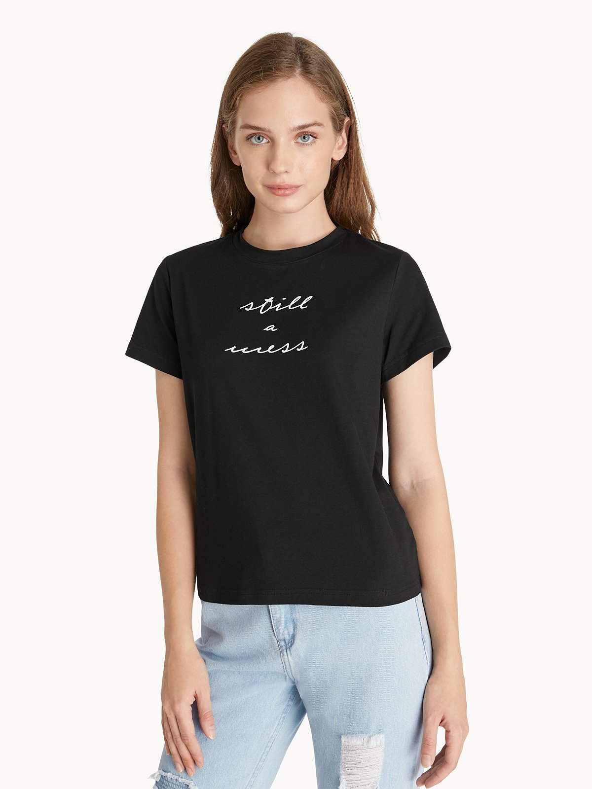 Still A Mess Graphic Tee - Black - Pomelo Fashion
