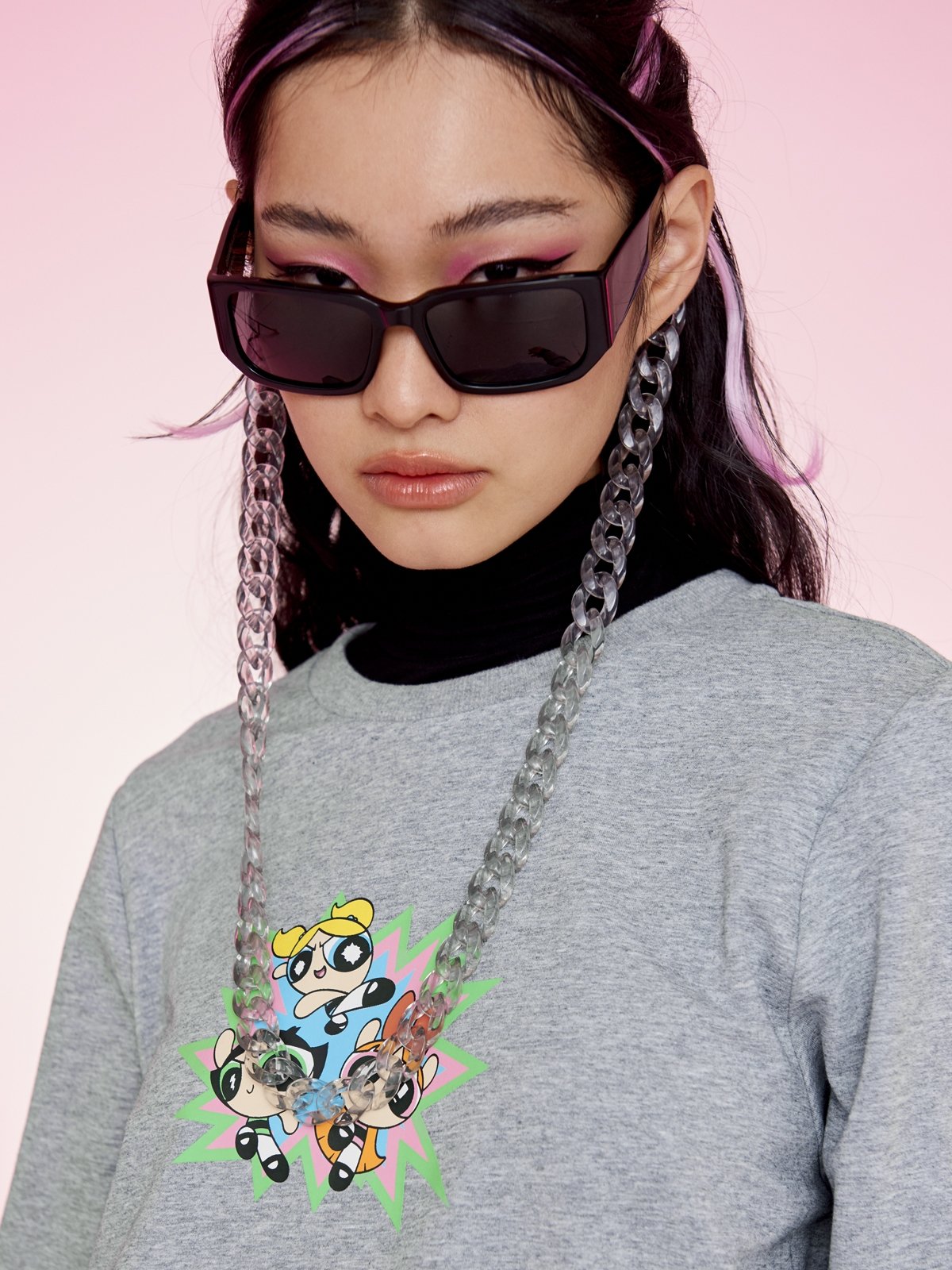 The Powerpuff Girls™ Graphic Sweater - Light Grey - Pomelo Fashion