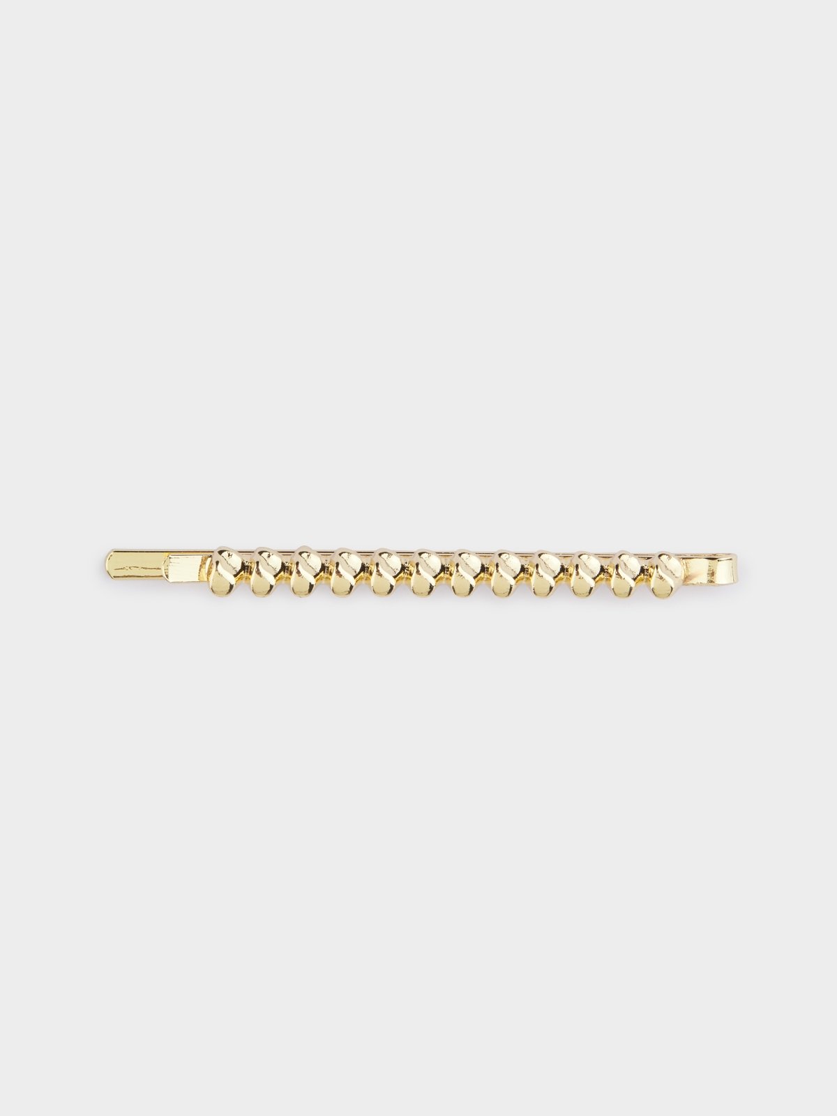 Beaded Detail Metal Hair Pin - Gold - Pomelo Fashion