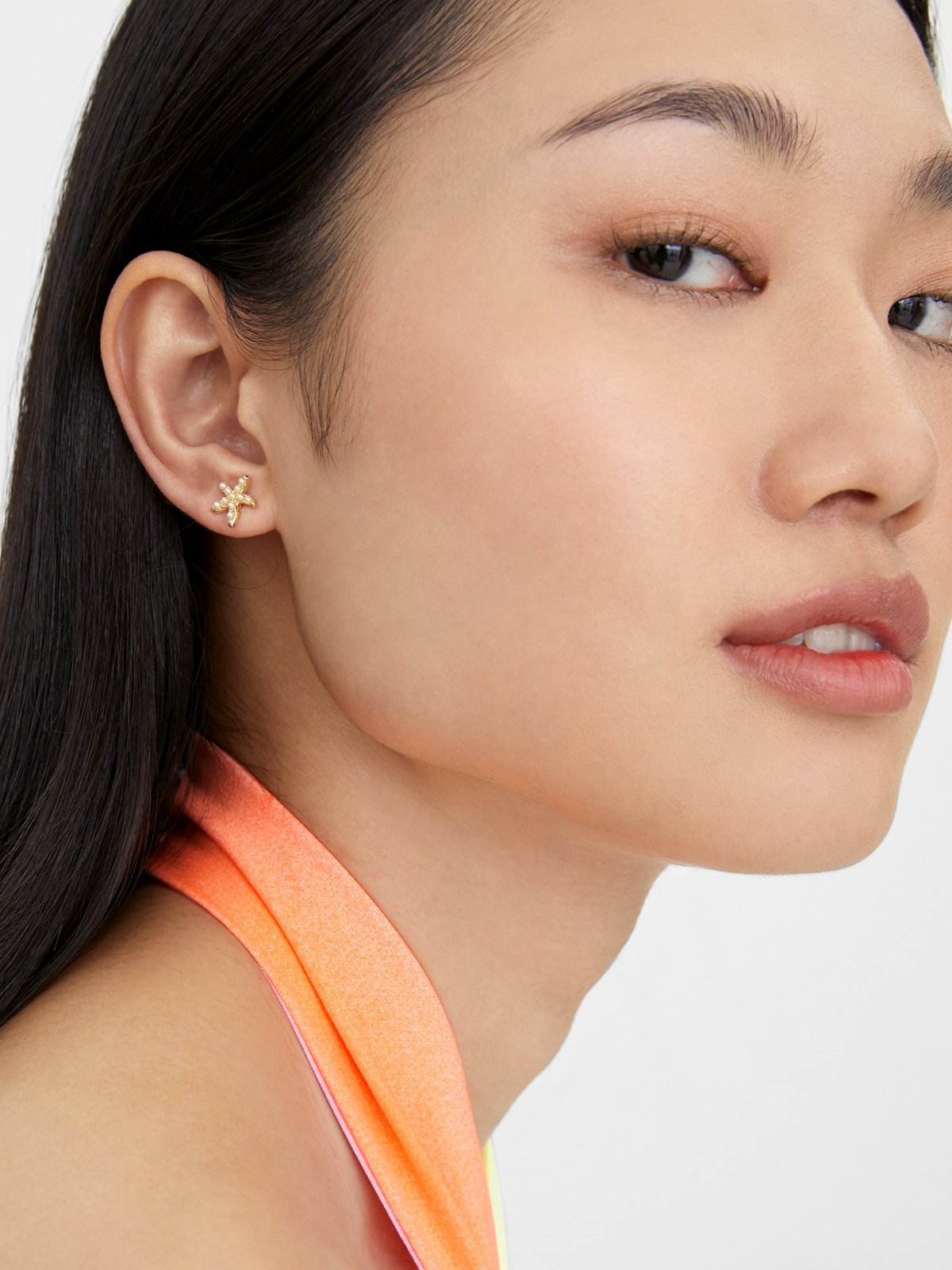Sustainable Ocean Themed Stud Earrings Set - Gold - Pomelo Fashion