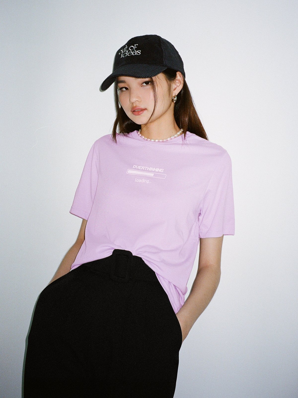 Overthinking Graphic Tee - Purple - Pomelo Fashion