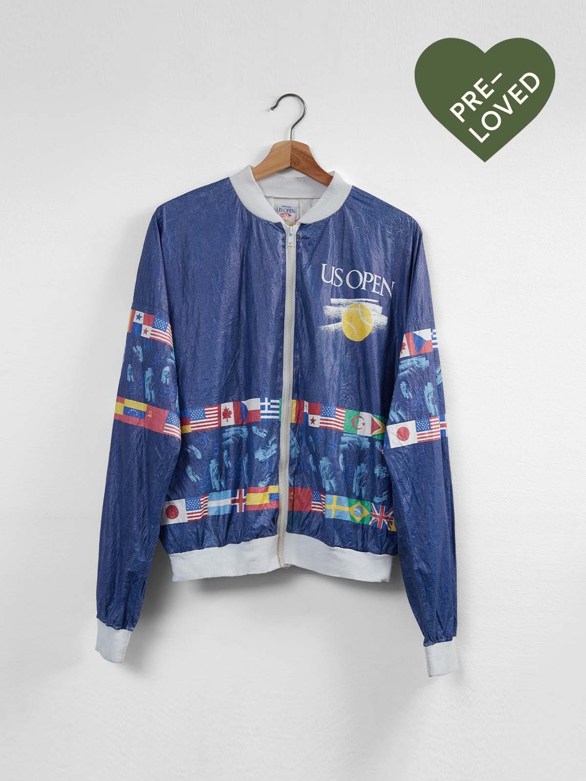 Pre-Loved 90s Tennis US Open Jacket - Blue - Pomelo Fashion