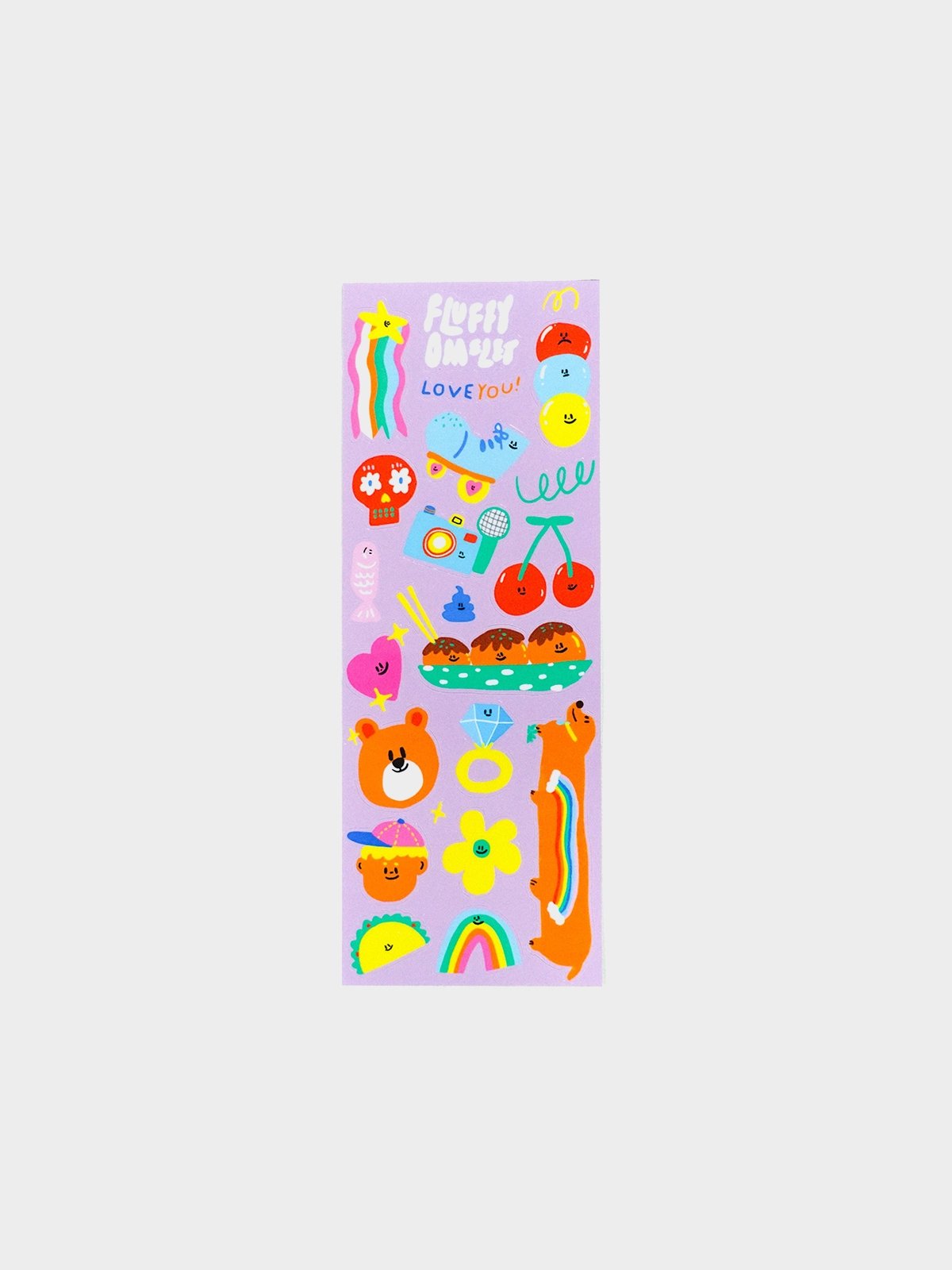 Purple Goody Mini Sticker - Multi Color - Pomelo Fashion
