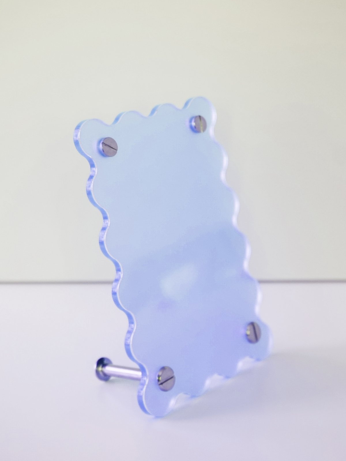 Acrylic Postcard Frame - Wave Frosted Blue - Pomelo Fashion