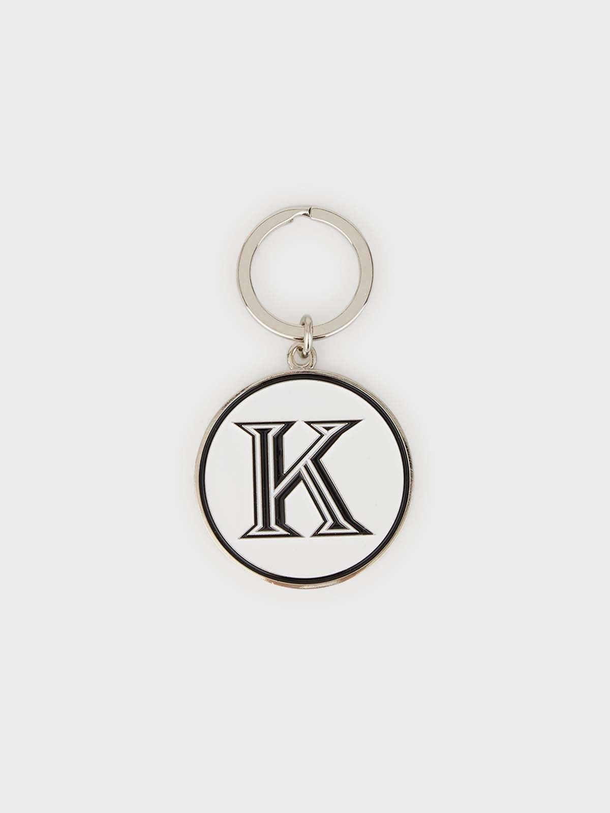 Letter K Keychain - White - Pomelo Fashion