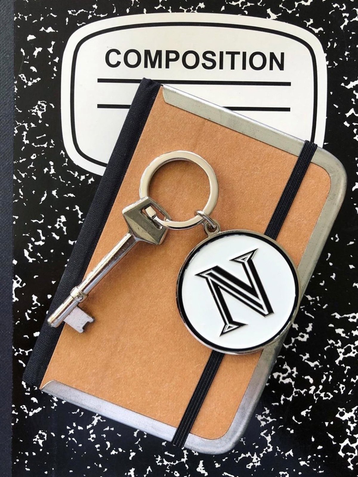 Letter N Keychain - White - Pomelo Fashion