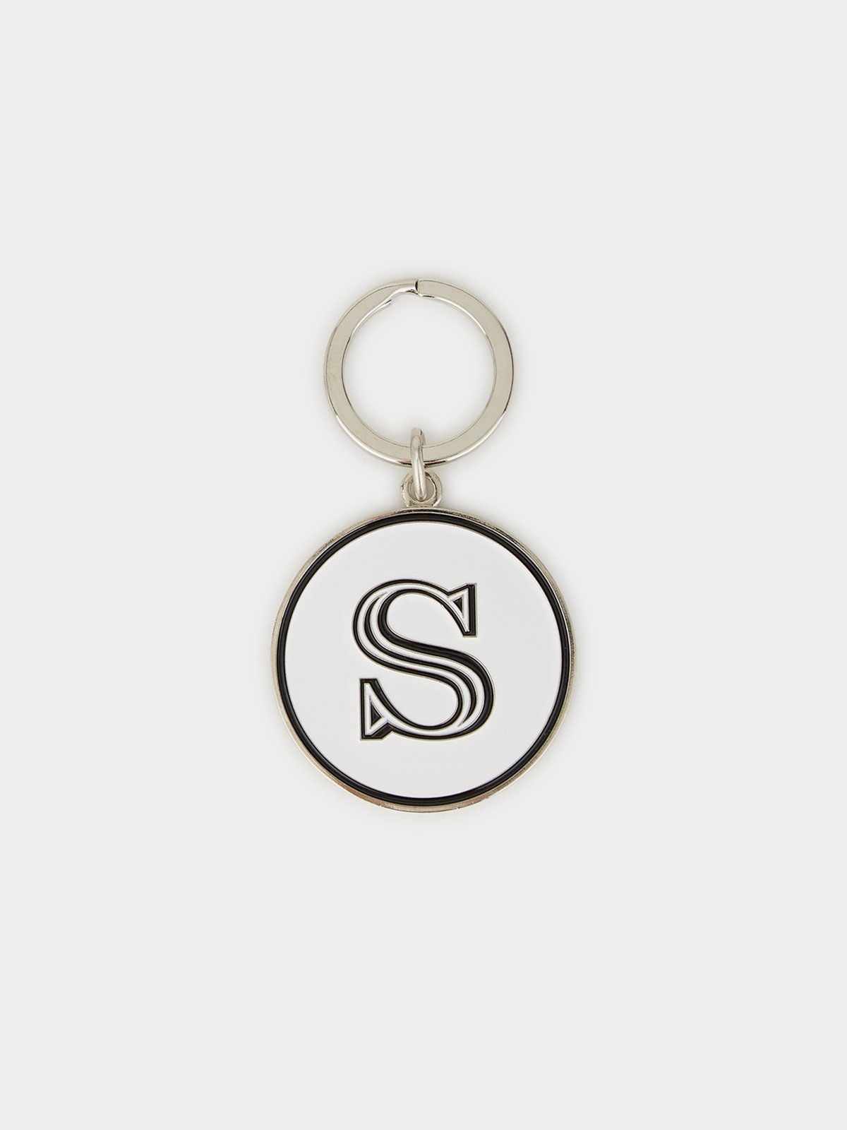 Letter S Keychain - White - Pomelo Fashion