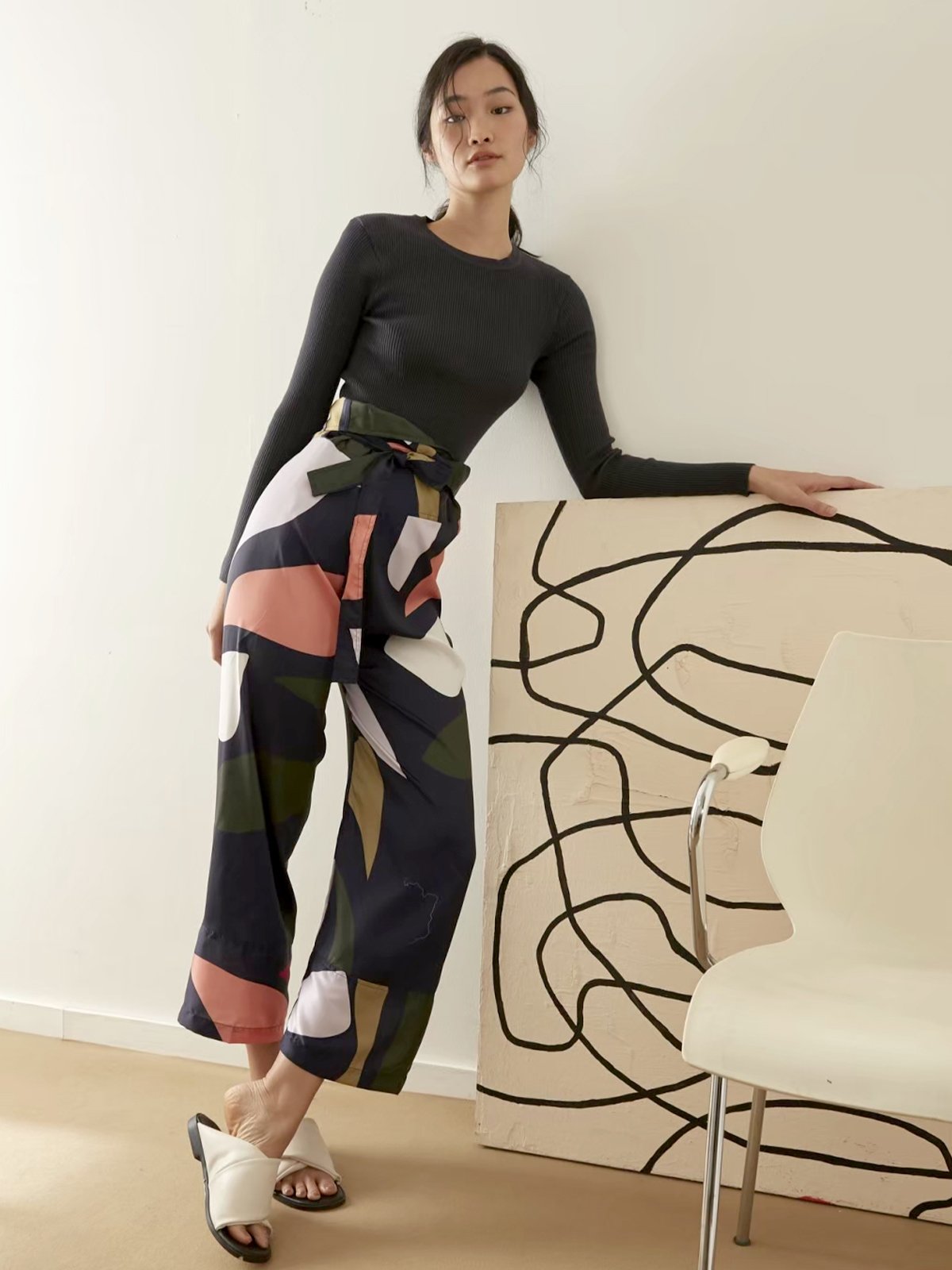 กางเกงขายาว รุ่น Make a Wave Oceana- สี Make a Wave - Pomelo Fashion