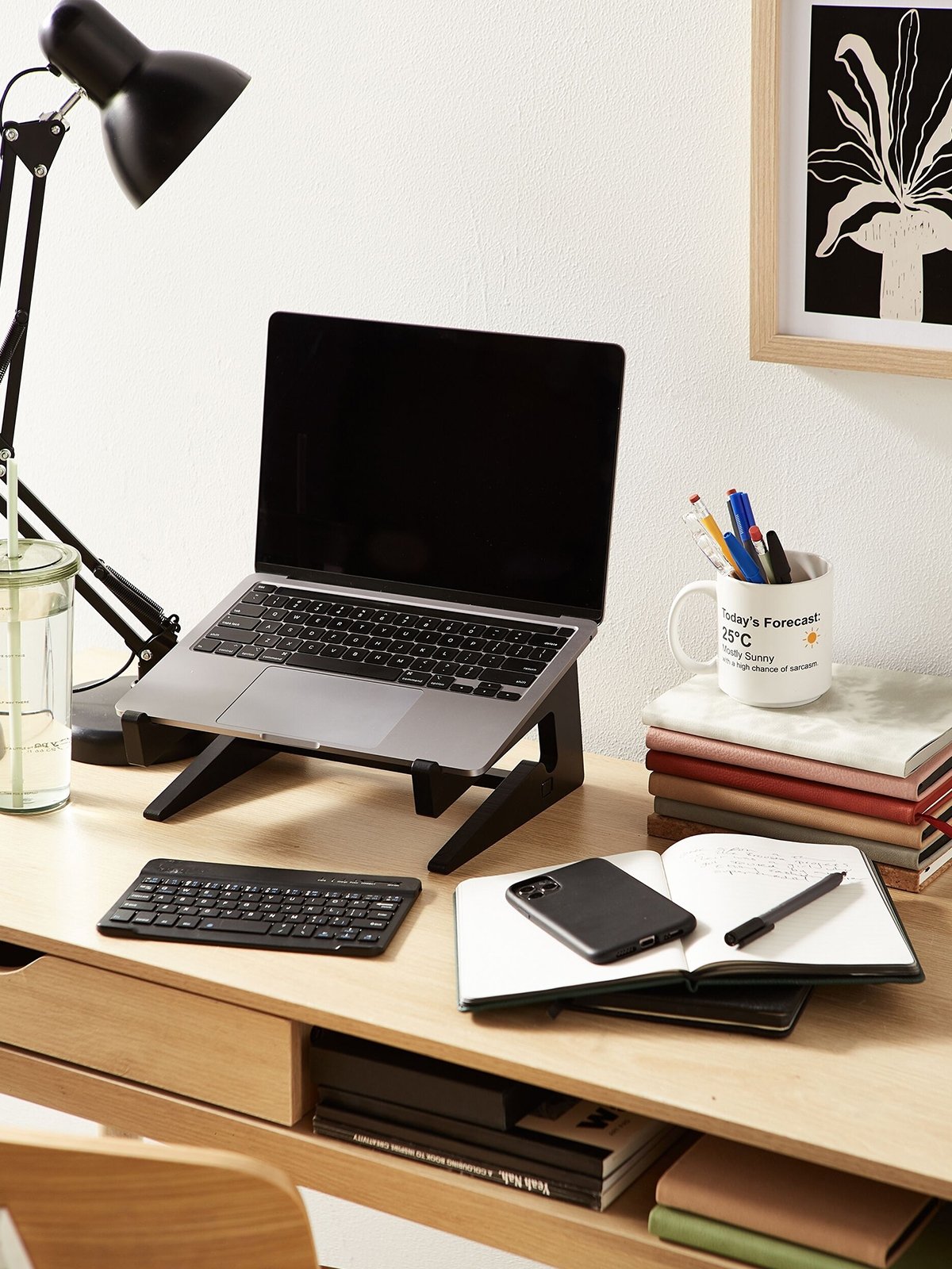 Collapsible Laptop Stand - Black - Pomelo Fashion