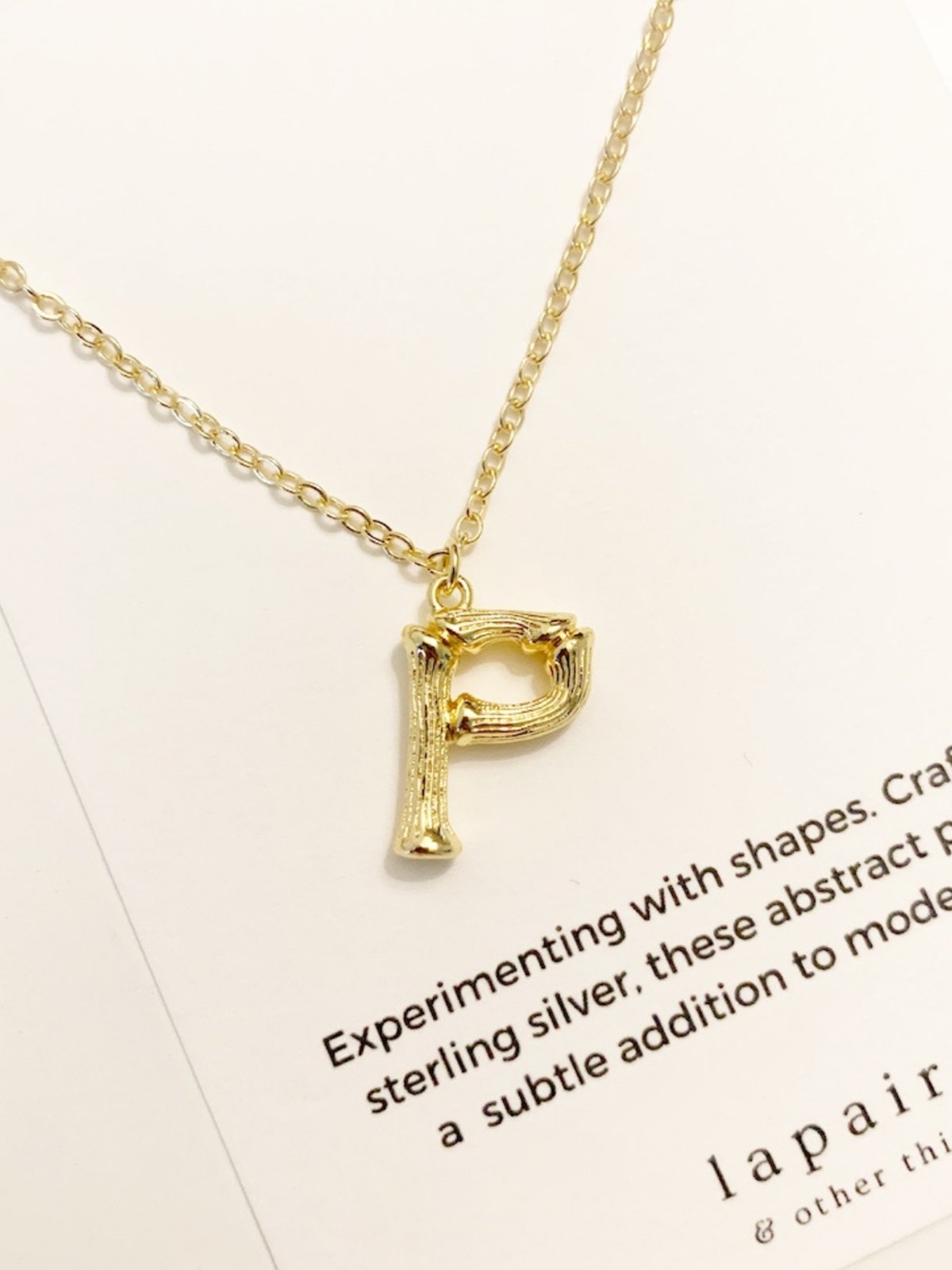 Alpha Necklace - P - Pomelo Fashion