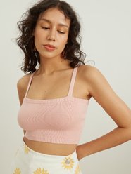 Ribbed Cami Crop Tops Pink Pomelo Fashion