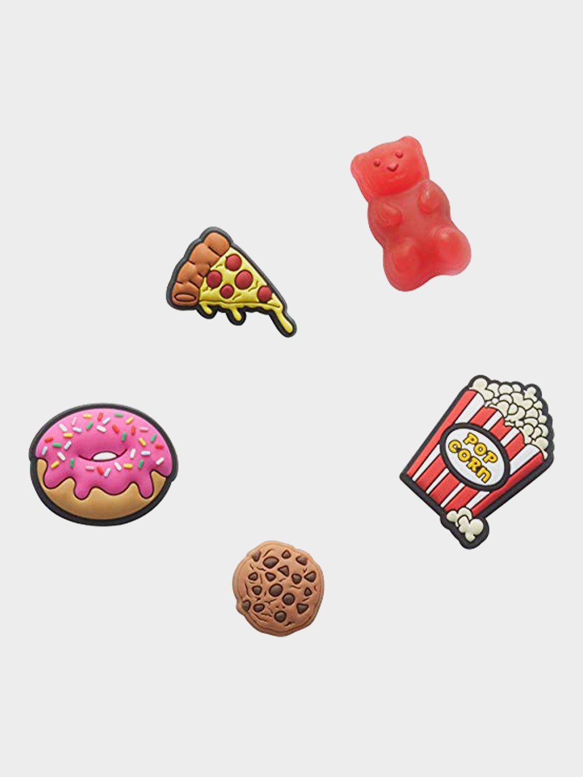 Jibbitz Charms Food 5 Packs - Junk Foodie - Pomelo Fashion