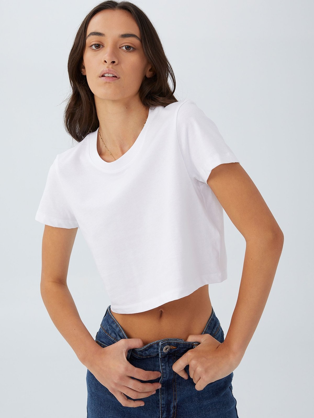 The Baby Tee - White - Pomelo Fashion