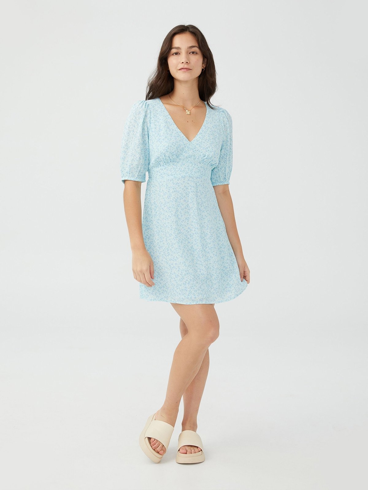 Petite Bella Mini Dress - Blue - Pomelo Fashion
