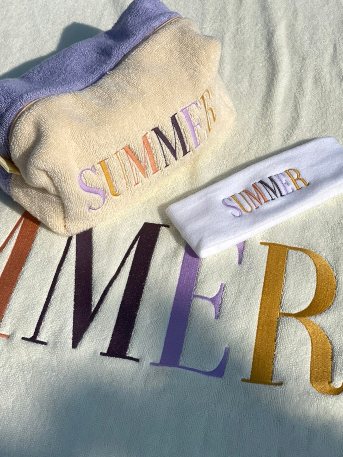 กระเป๋าใส่เครื่องสำอางค์ รุ่น Summer Shade - สีม่วง - Pomelo Fashion