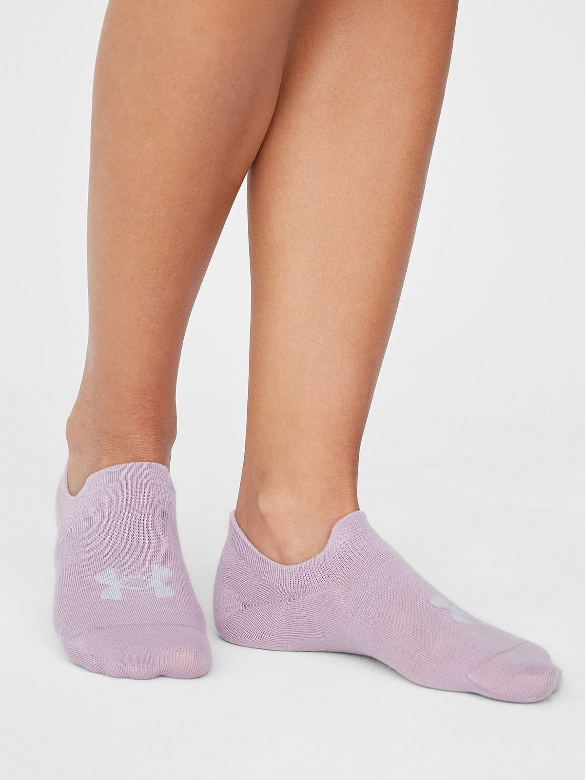 UA Essential UltraLowTab Socks - Ash Plum/ Halo Gray/Mauve Pink ...
