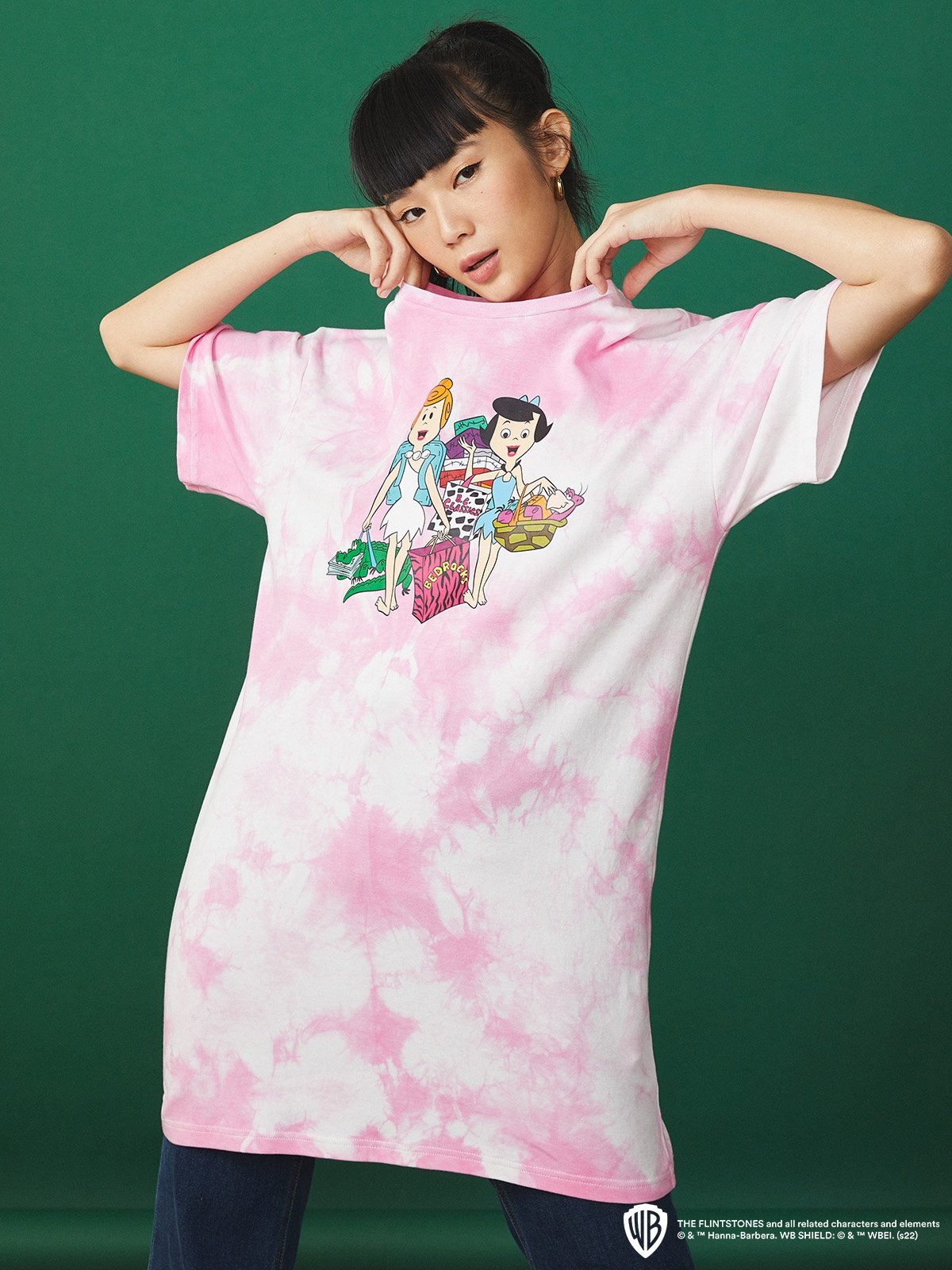 The Flintstones | Pomelo Sustainable Wilma & Betty Tie Dye Dress - Pink ...