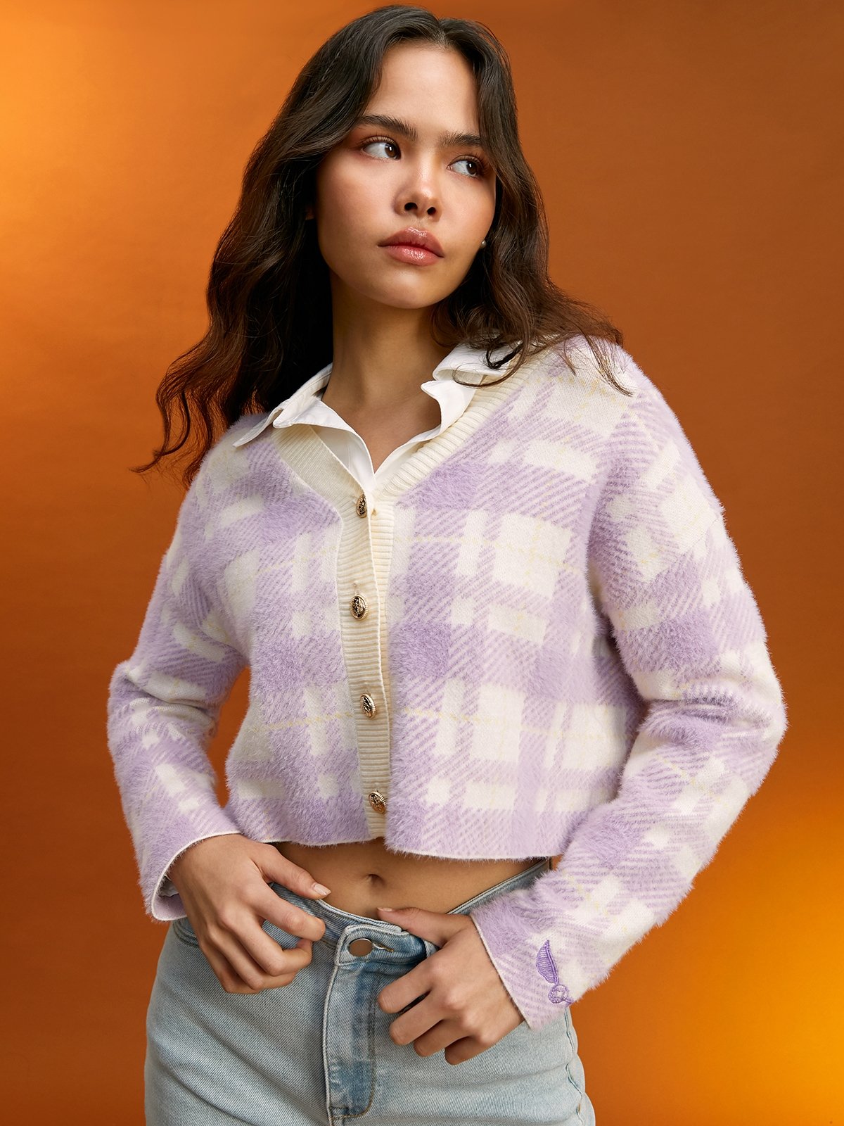 Harry Potter | Pomelo Cardigan - Purple - Pomelo Fashion