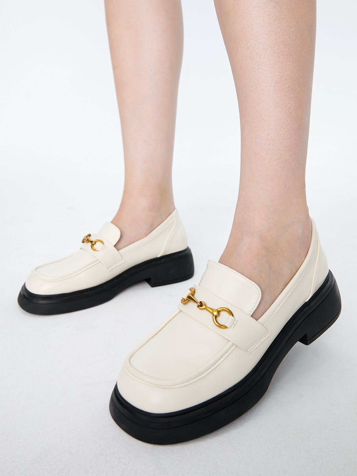 Paris Chunky Loafer - Ivory - Pomelo Fashion