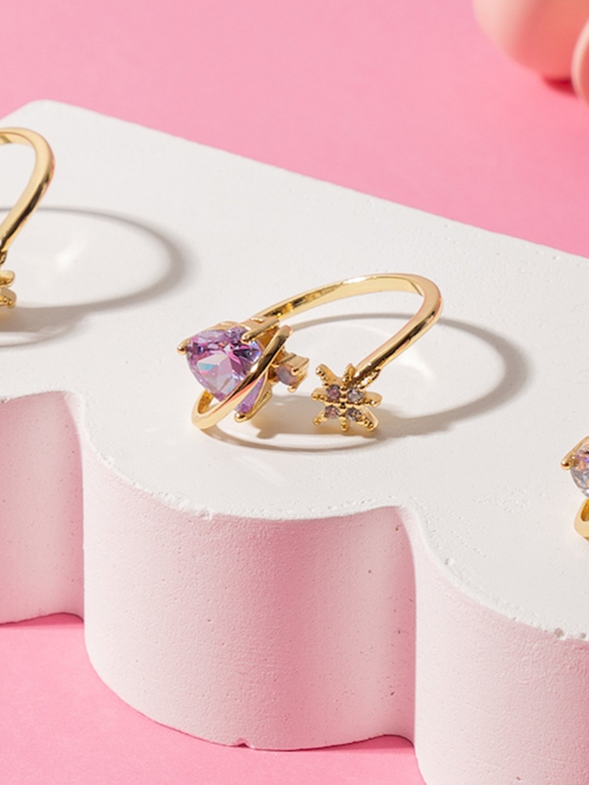 Lila Gem Ring - Lilac - Pomelo Fashion