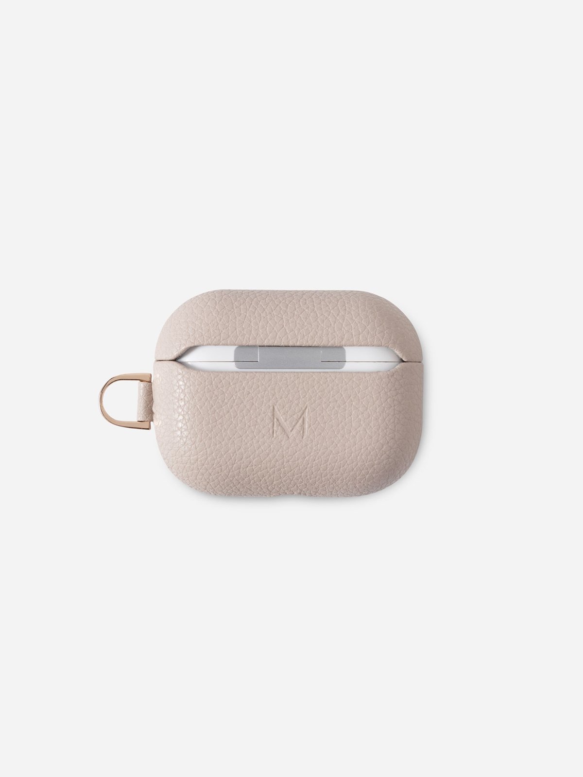 Pebbled Airpod Pro Case - Light Grey - Pomelo Fashion