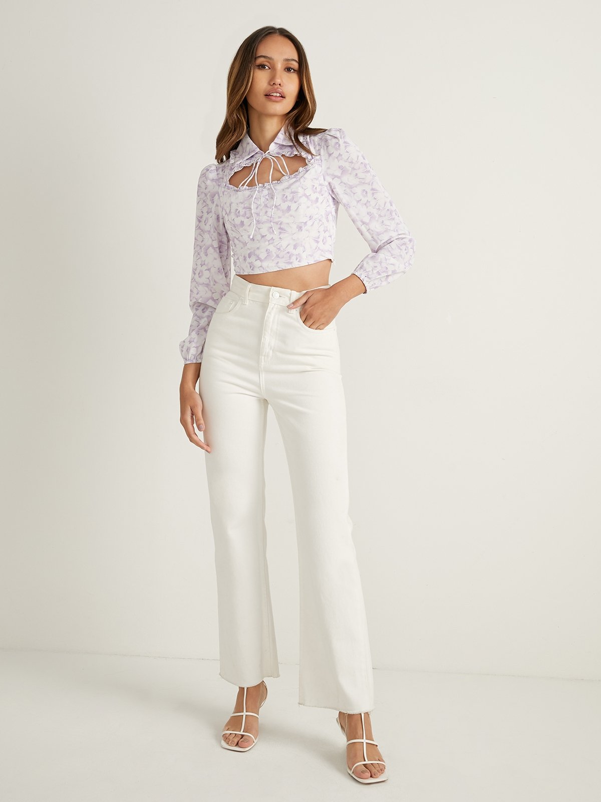 Cut Out Top - Purple - Pomelo Fashion