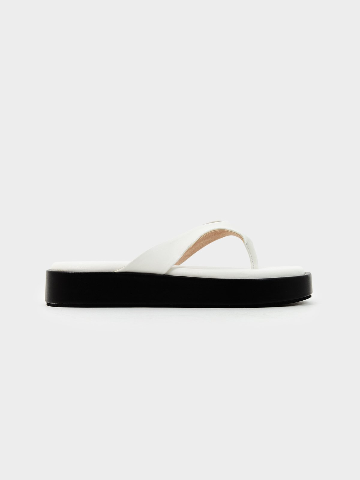 Puff Sandals - Two-tone - Pomelo Fashion