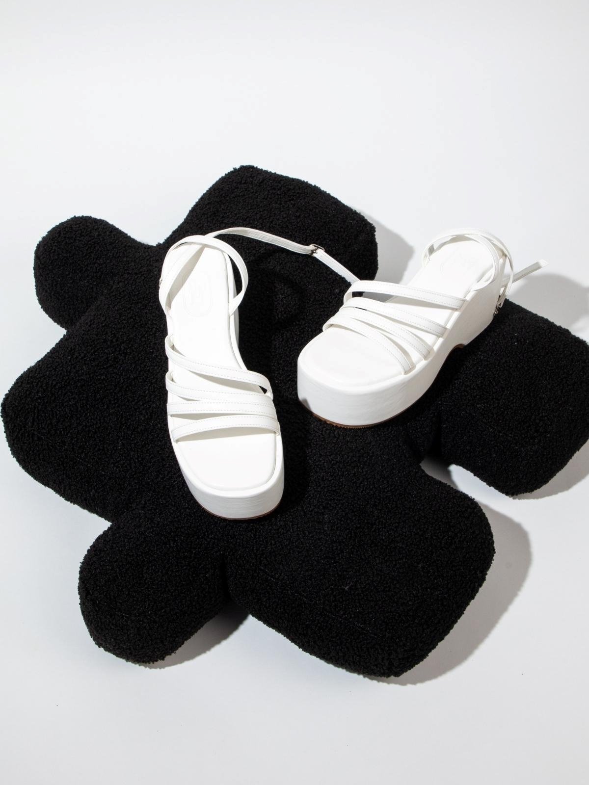 L.A.Strappy Platform Heels - Mayo - Pomelo Fashion L.A.Strappy Platform Heels - Mayo - Pomelo Fashion