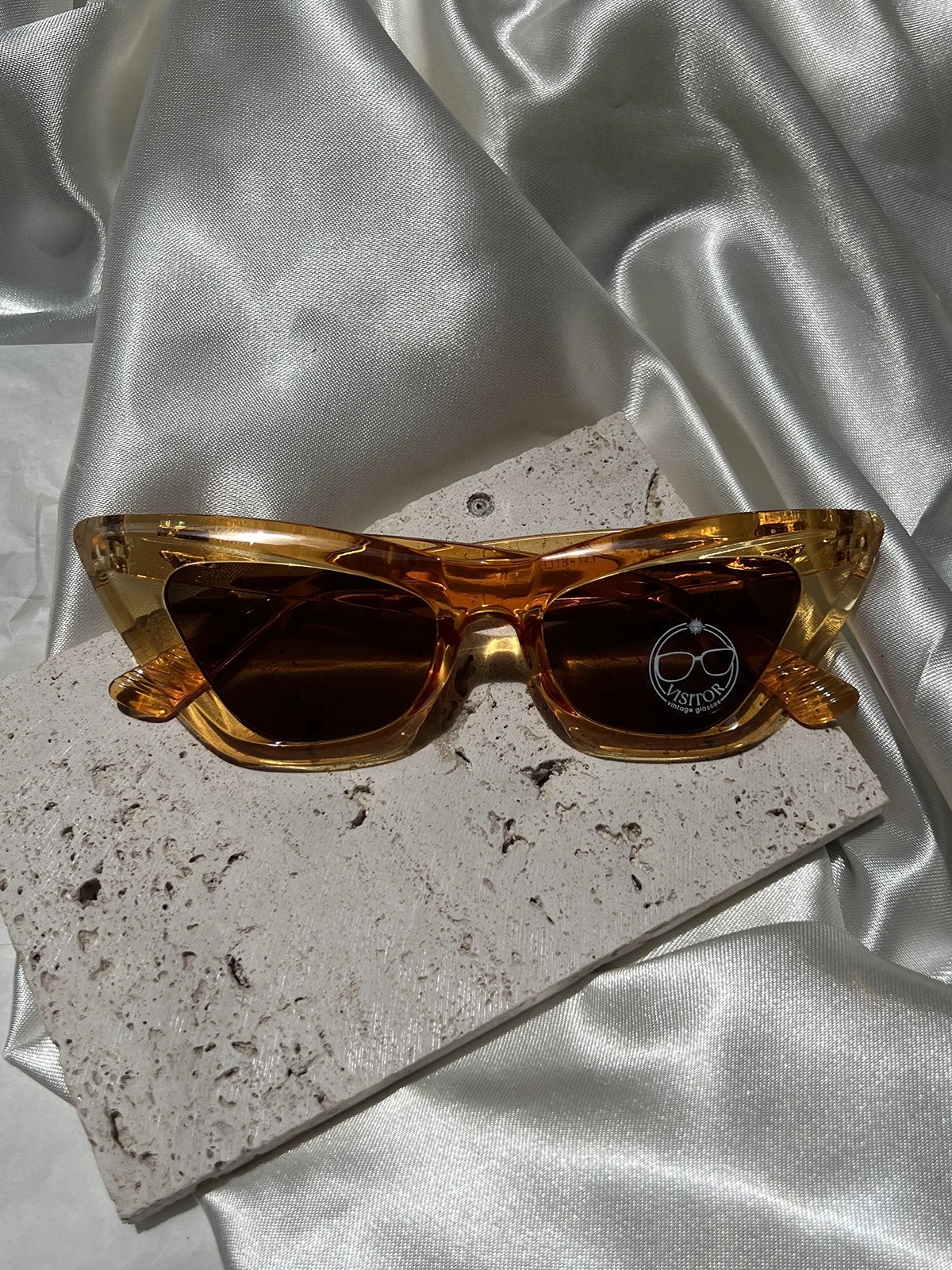 Cat Eye Oval Sunglasses Jelly Crepe Pomelo Fashion