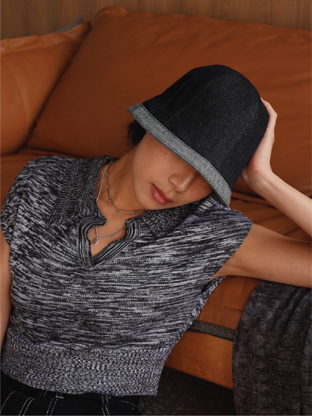 Blake Hat - Dark Denim - Pomelo Fashion