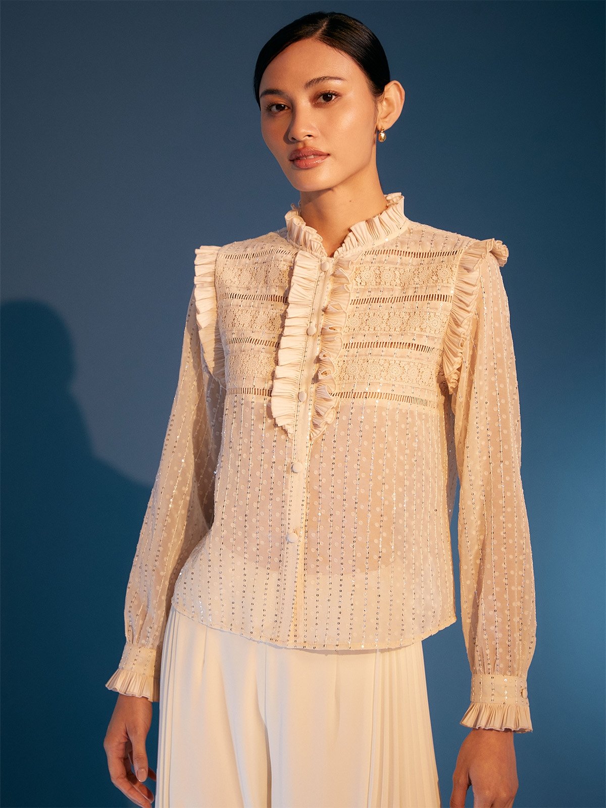 The Nova Blouse - Cream - Pomelo Fashion