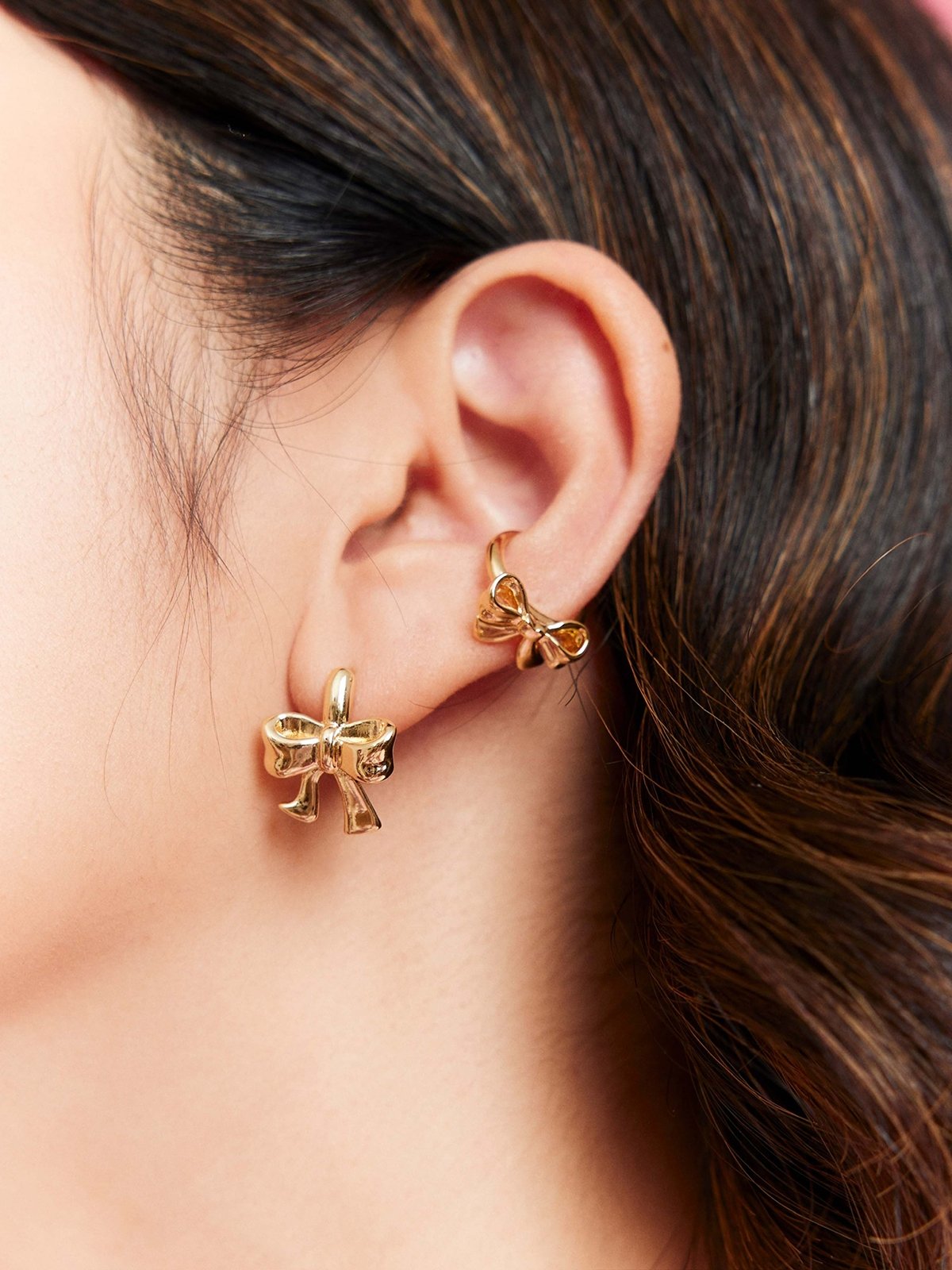 Curly Ribbon Set - Gold - Pomelo Fashion