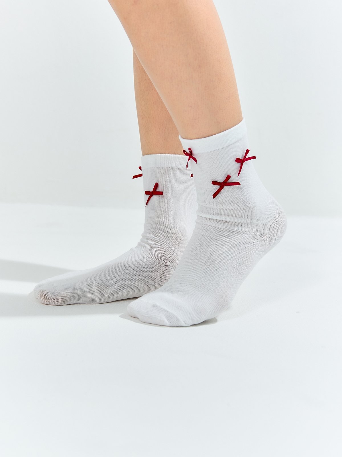 Little Ribbon Socks - Barn Red - Pomelo Fashion