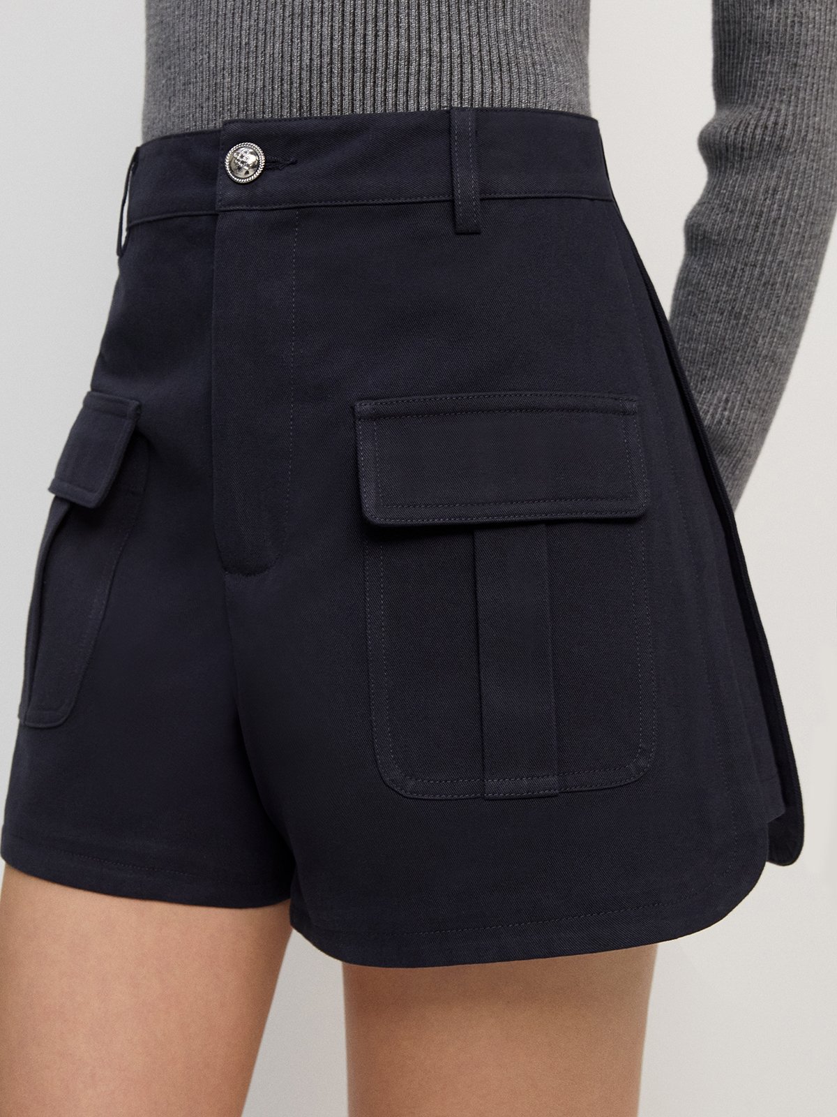 Cargo Shorts - Navy - Pomelo Fashion