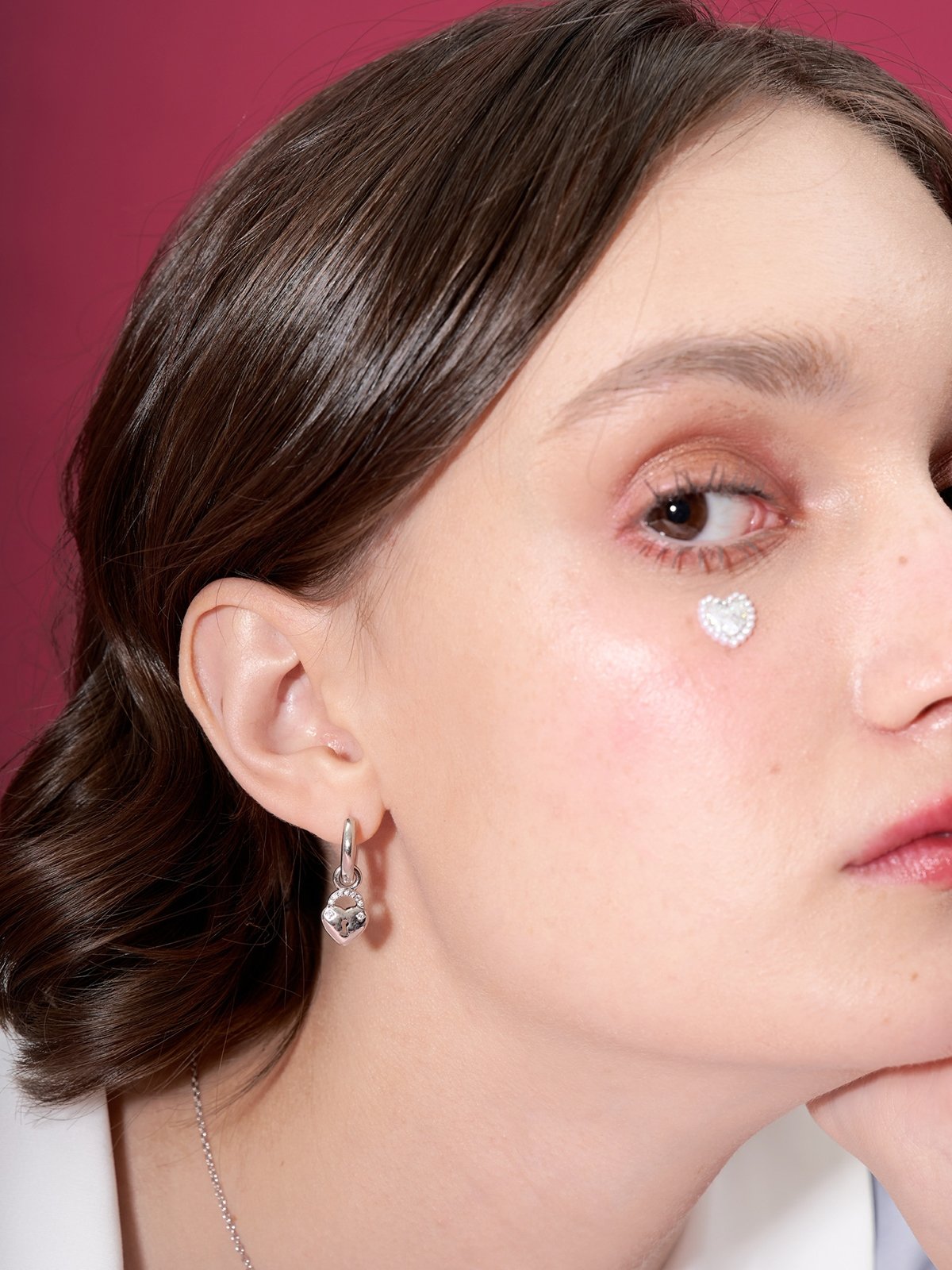 ต่างหู รุ่น Secret Keeper Hoop Earrings - สีเงิน - Pomelo Fashion