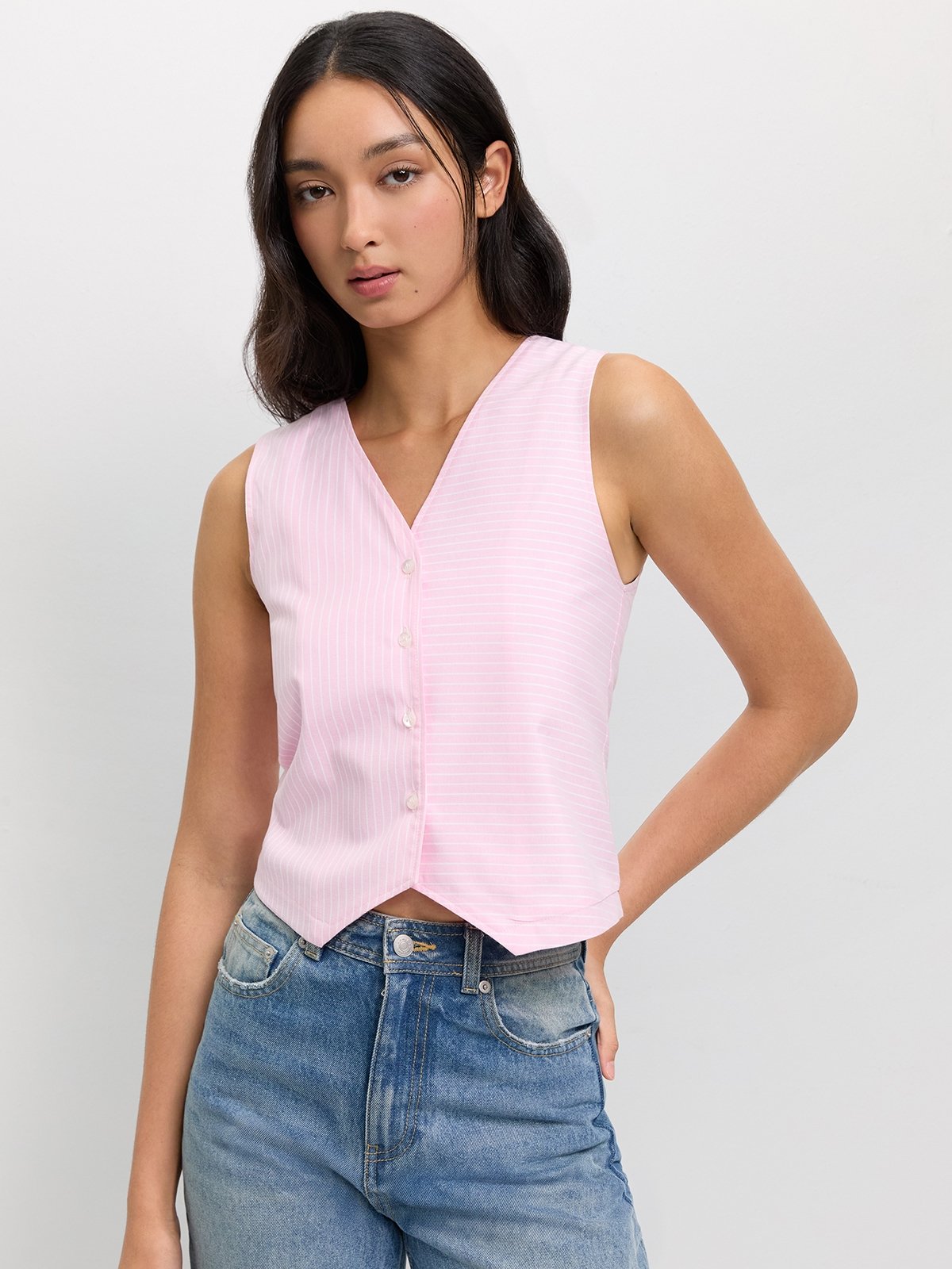 pomelo Pomelo Eyelet Top - Pink 2026 | Clothing